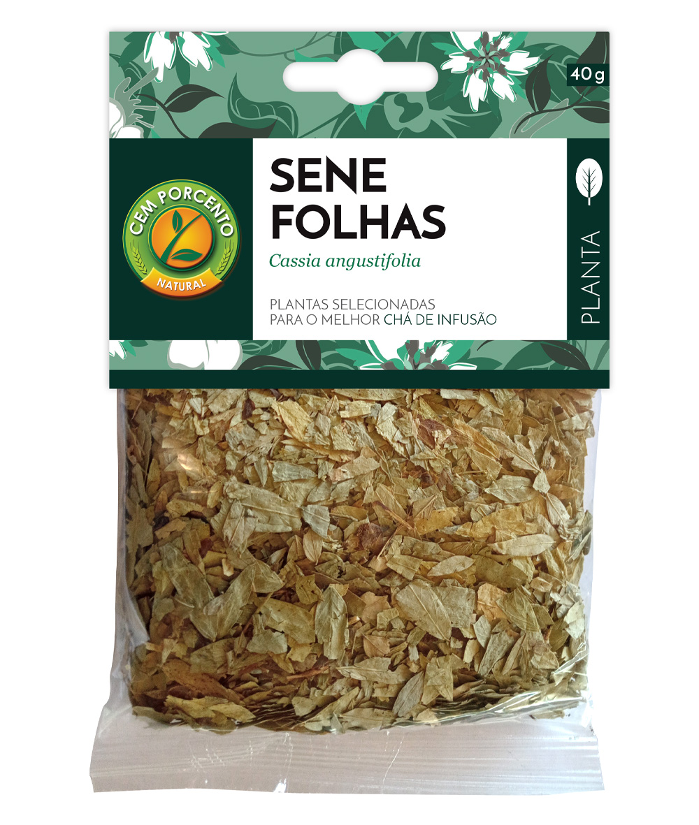 CHÁ SENE FOLHAS 40G - CEM PORCENTO